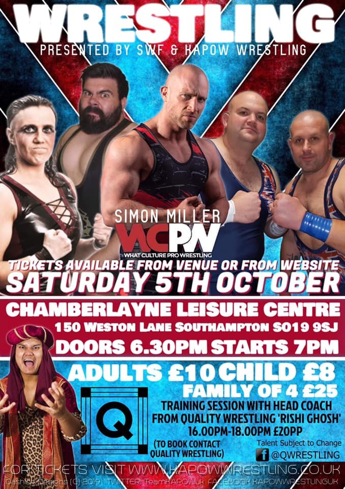 Kapow and SWF present Wrestling at Chamberlain – KAPOW Wrestling